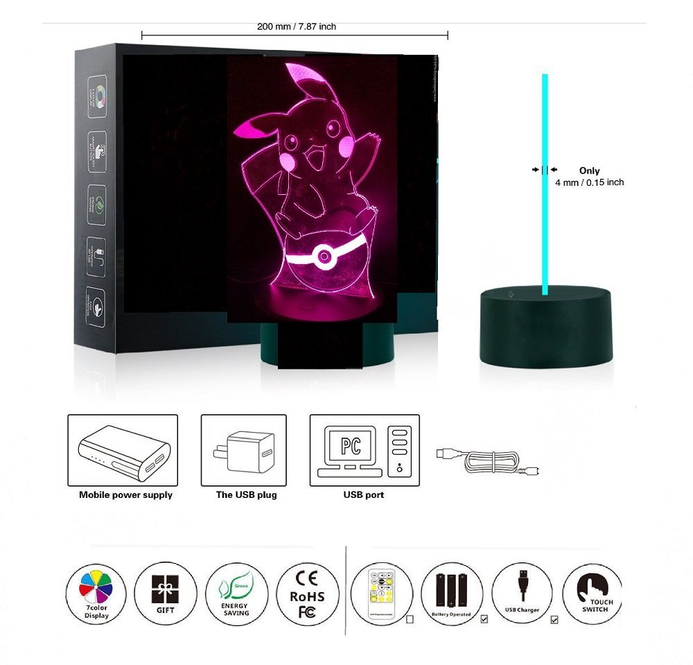 Laughing-Pokemon-Pikachu-Go-with-Power-Belt-shape-3D-smart-lamp7 ...